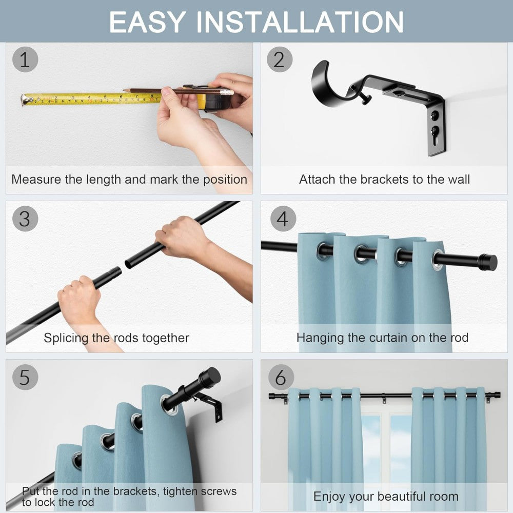 Long Curtain Rods for Windows – Agonee Innovation